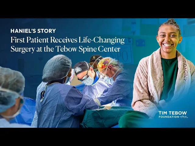 First patient to receive life-changing surgery at the Tebow Spine ...